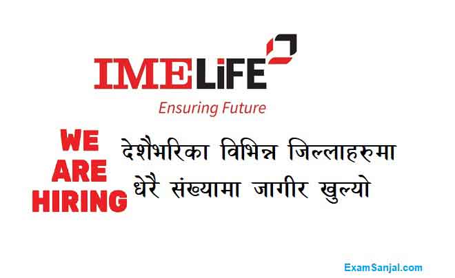 IME Life Insurance Company Job Vacancy Apply IME Life Jobs - Exam Sanjal
