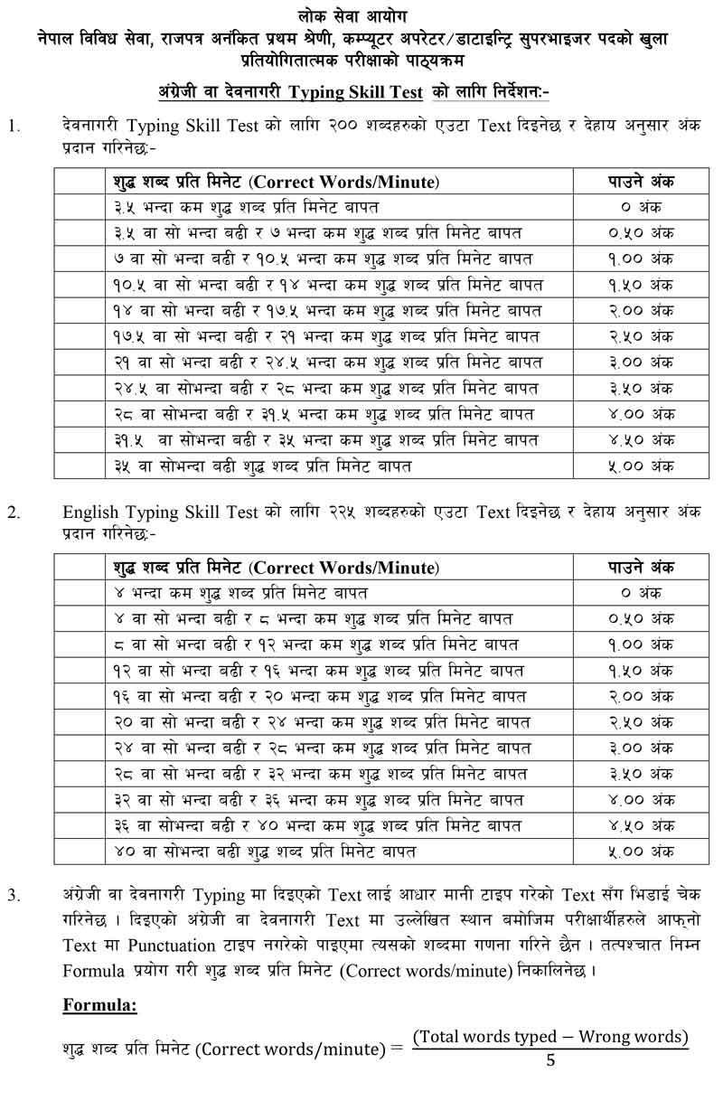 Computer Operator New Syllabus 2081 Lok Sewa Aayog Na Su Computer ...