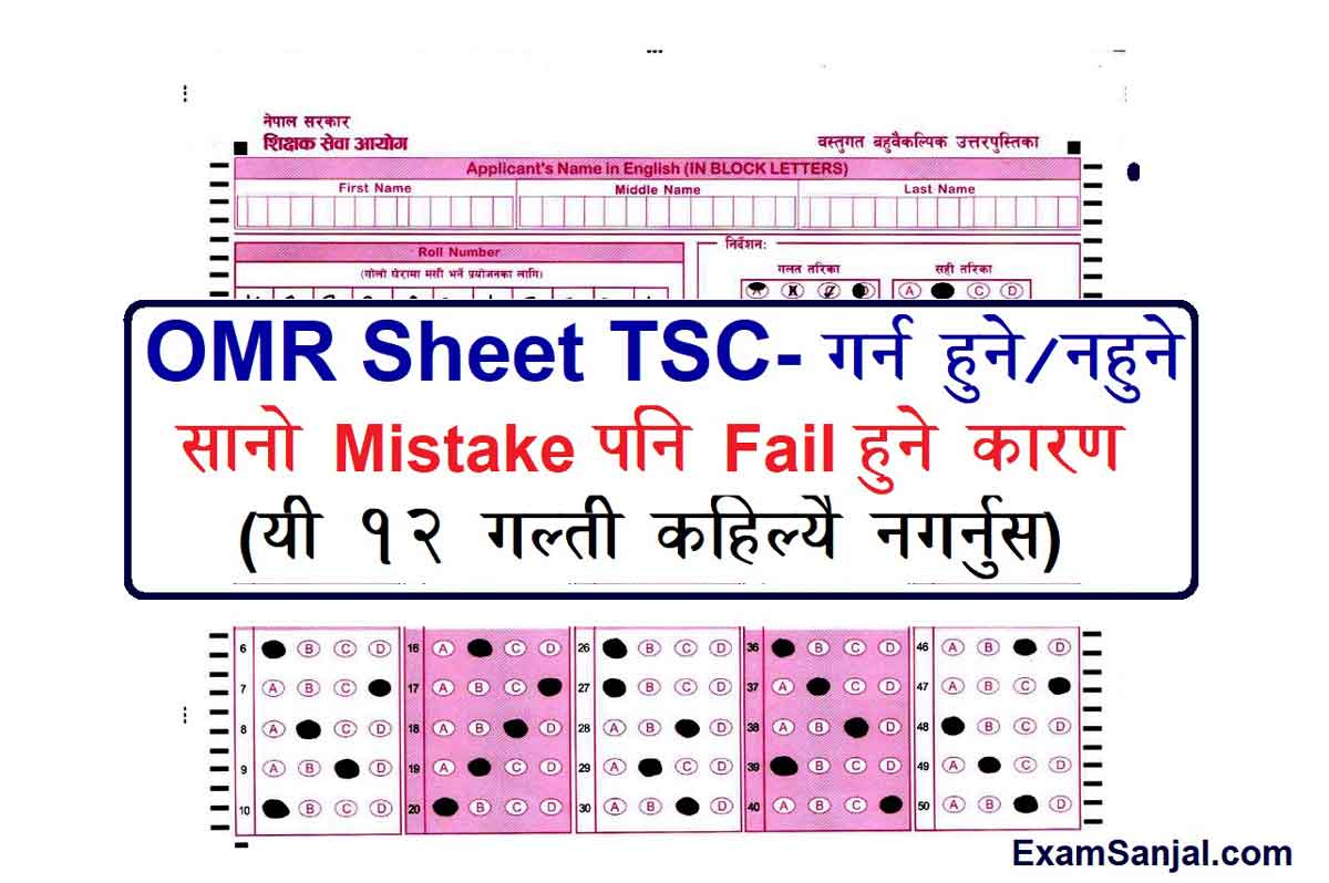 OMR Sheet TSC Download Print Complete Guide for Teacher Service Exam ...